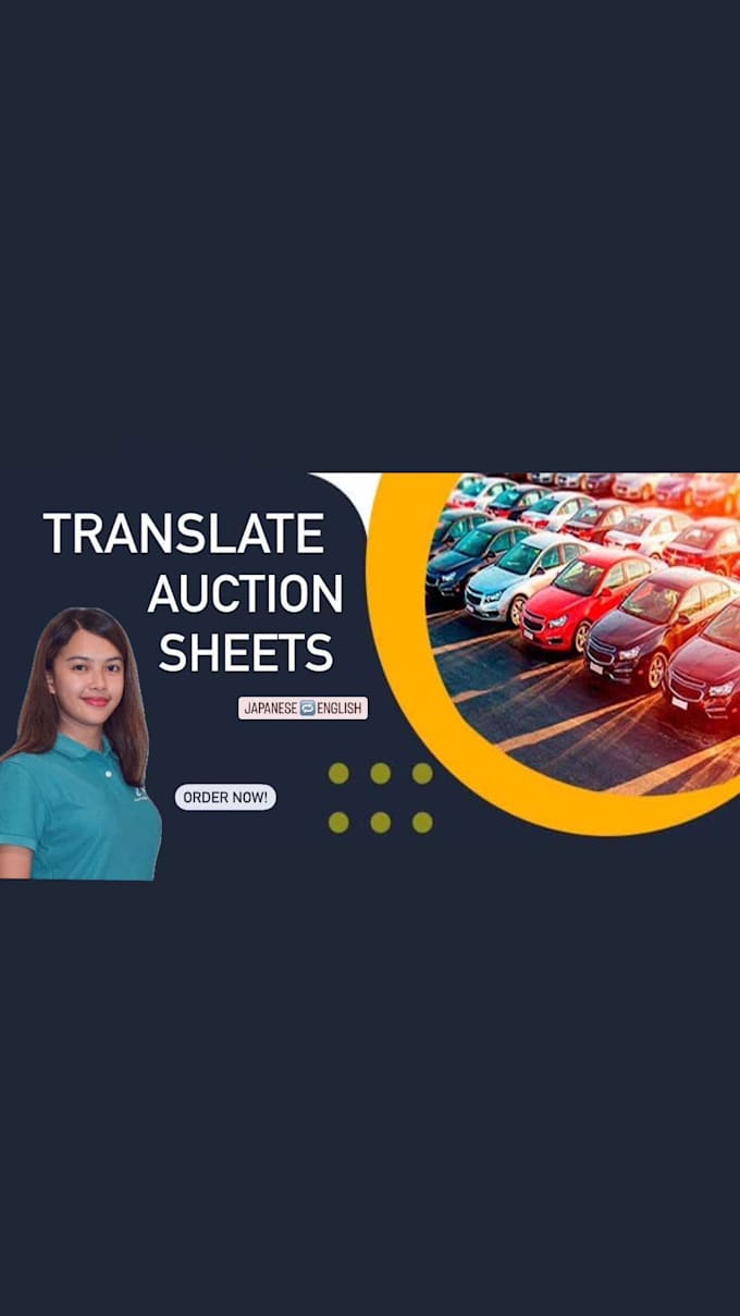 Translate japanese car auction sheet to english by Fretziecasipong | Fiverr