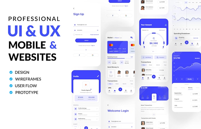 Do ui ux design, website, dashboard, mobile app ui ux design by Kevinelvio | Fiverr