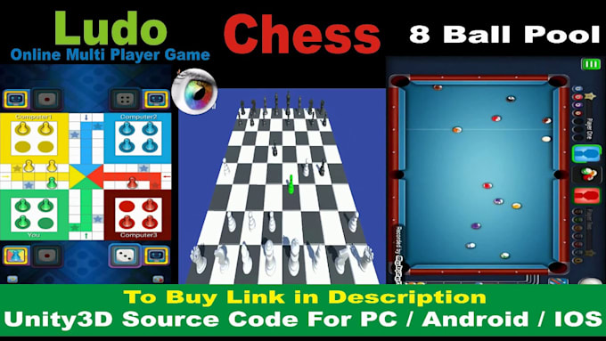 Develop board game, chess game, 8 ball pool game, pool game, ludo game ...