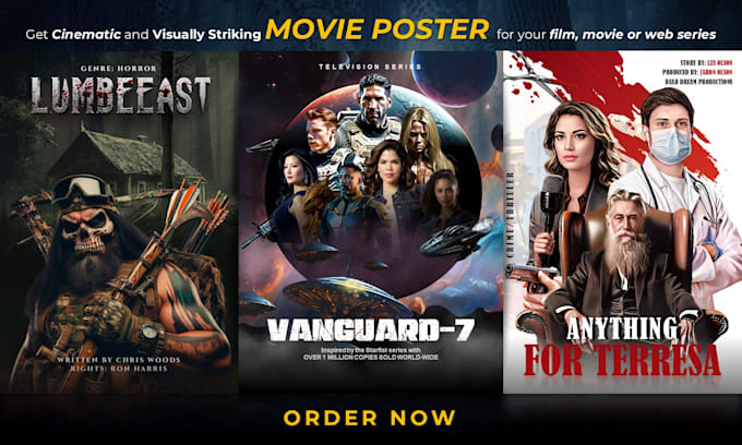 Do a professional movie poster, film poster, poster design by Mariamaqsood95 | Fiverr