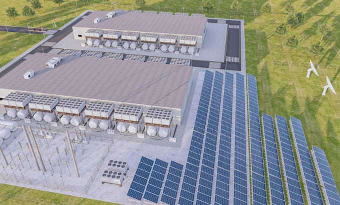 Do photorealistic 3d render for warehouse, data center, storage room ...