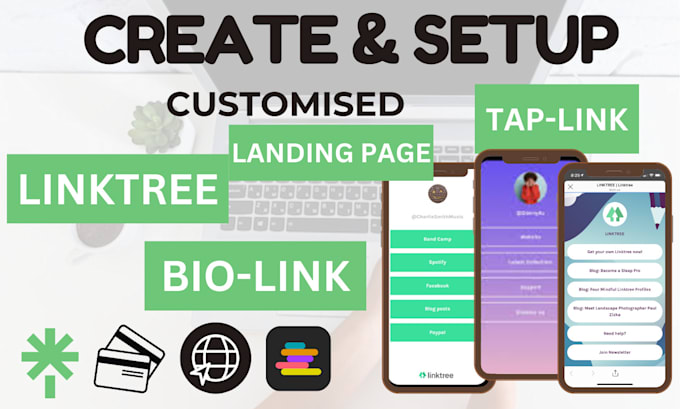 Create a linktree landing page biolinks linktree tap links linktree page by Officialthrive | Fiverr
