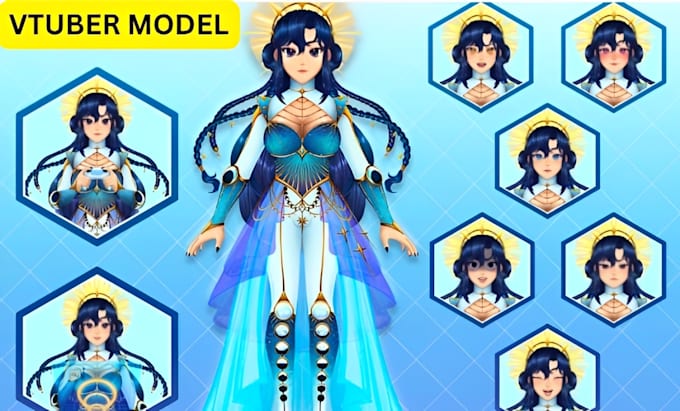 Design and rig live2d vtuber model anime character live 2d rigging ...