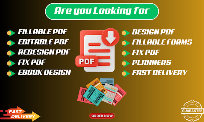 Create fillable pdf, editable pdf redesign forms, and interactive ebook ...