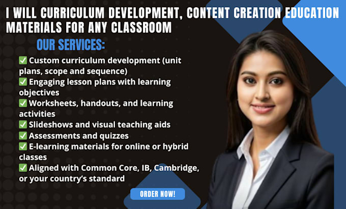 Curriculum development, content creation education materials for any classroom by Chrissyjonny6 ...