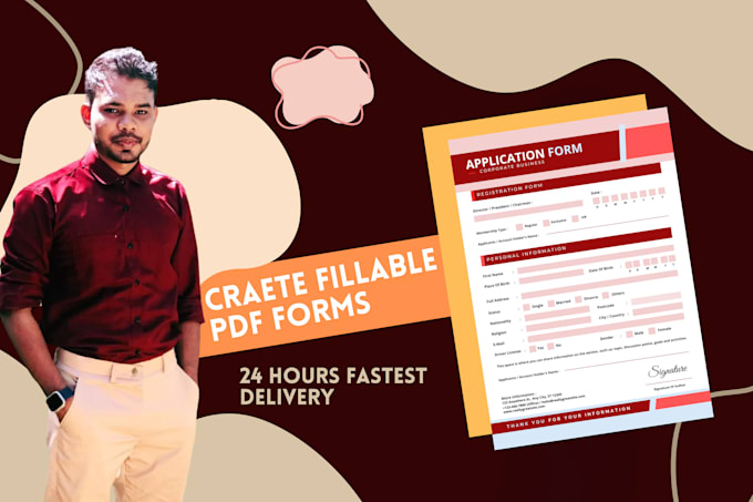 Create pdf fillable forms and convert to fillable pdf form by Desynoo | Fiverr
