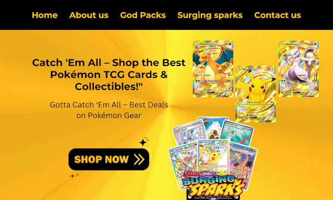 Design pokemon ecommerce website pokemon trading card store pokemon tcg store by Shopifyoracle4 ...