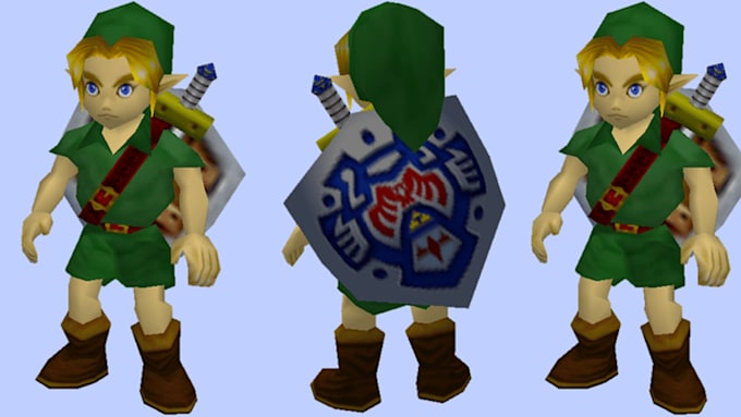 Do retro 3d character low poly in n64 and ps1 style, playstation game ...