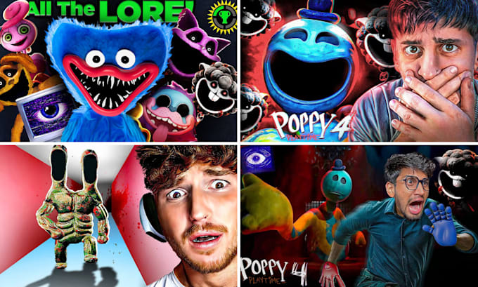 Design viral horror game youtube thumbnails for trending games by ...