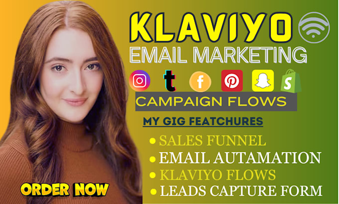 Setup email flows with klaviyo, klaviyo email marketing, email automation by Sophia_3853 | Fiverr