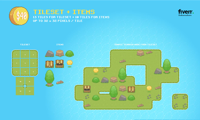 Create tileset for your games by Xhenxhen | Fiverr