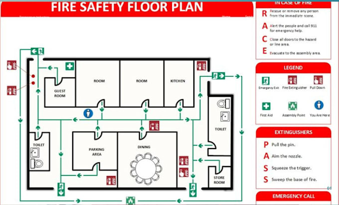 Design a custom fire plan emergency evacuation plan for your floor plan ...