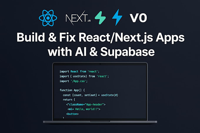 Build and fix react ,nextjs app with bolt new vo and supa base by Gabby09studio | Fiverr
