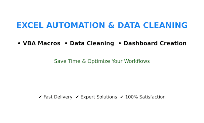 Automate excel tasks, clean data, and build professional dashboards by ... Automate excel tasks, clean data, and build professional dashboards by ...