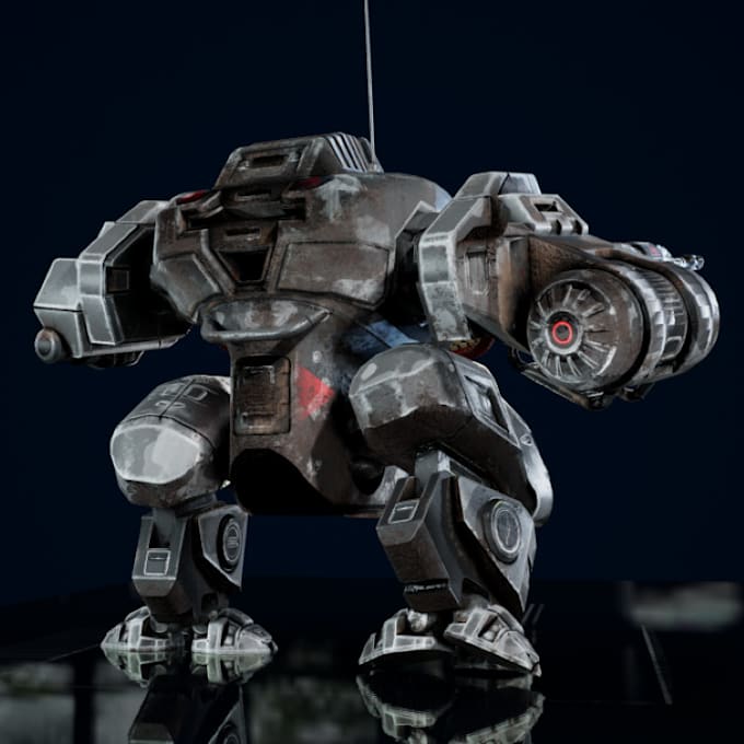 3d game assets and probs, scifi mech, machine, weapons, 4k texture, rig ...