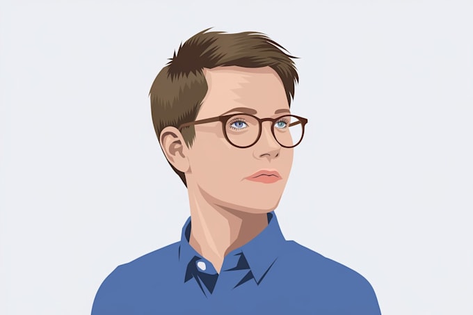 Design minimalist vector avatar cartoon portrait from photo by ...