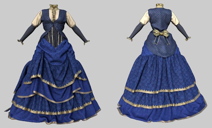 Do 3d clothing design 3d garment model mesh body marvelous design ...