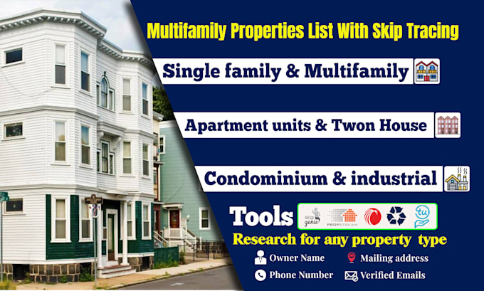 Provide multifamily property list with skip tracing by Iramtracer | Fiverr