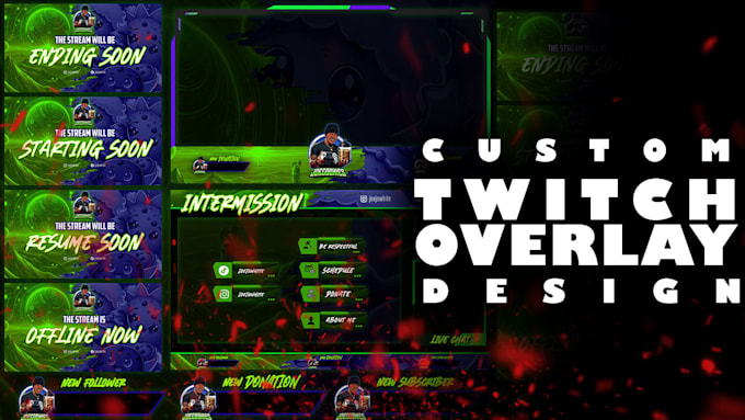 Do animated twitch overlay package , animated stream layouts by Sadaf ...