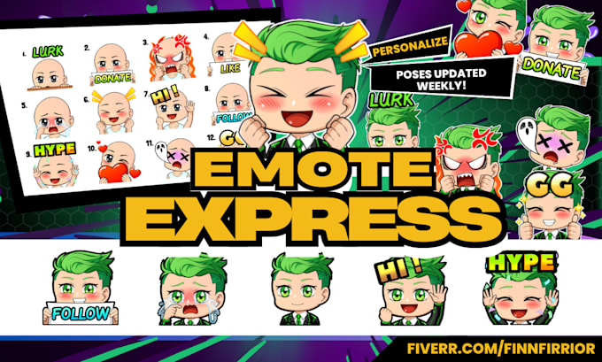 Design custom chibi emotes, alerts for your twitch, youtube, or discord ...
