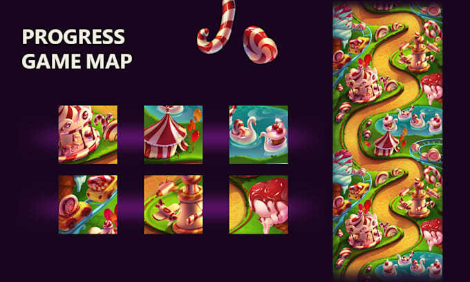 Create progress game map by Nastia_kh | Fiverr