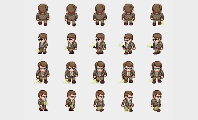 Create character sprite sheets, pixel art, indie game art, steam ...
