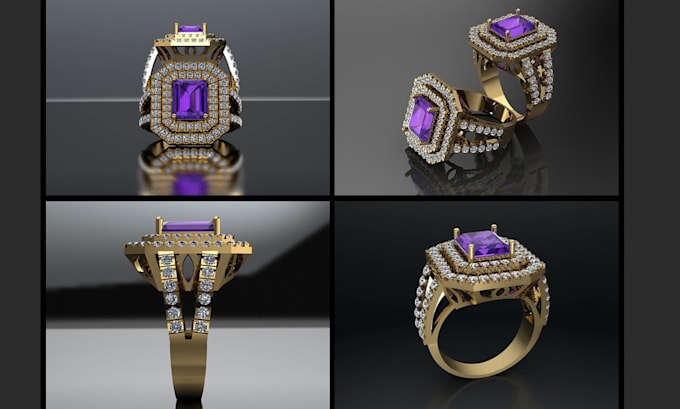 Make 3d jewelry design 3d cad ring models with the requirements you ...