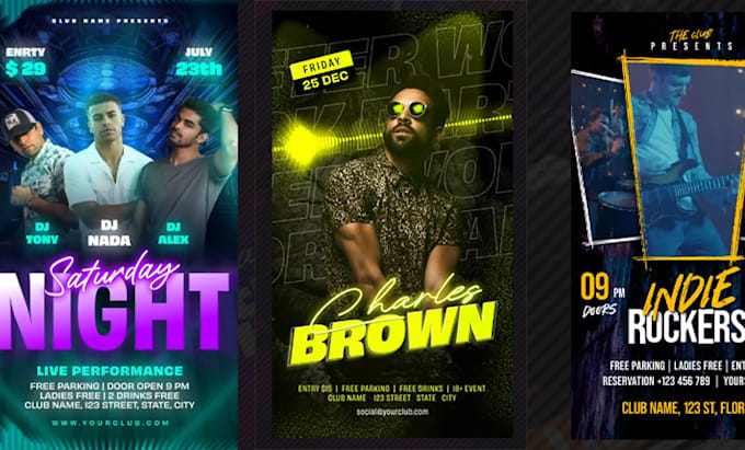 Design animated flyer and motion video party flyer by Uzziidesign | Fiverr