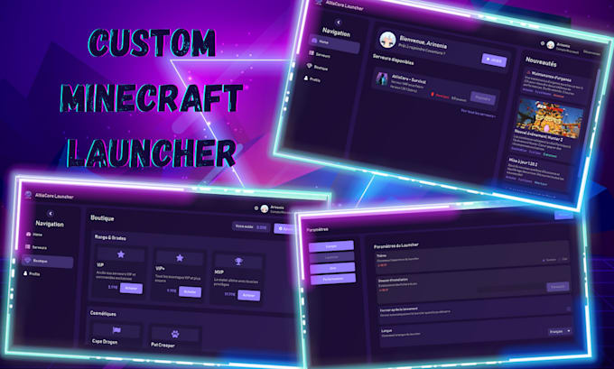 Create your minecraft launcher by Arinonia | Fiverr