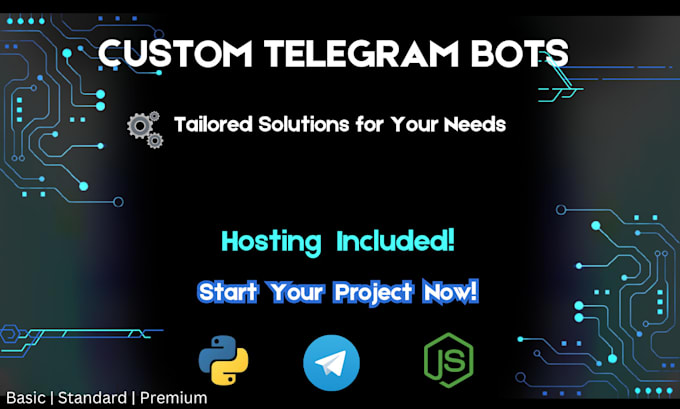 Create a custom telegram bot with free hosting by Mp_kumar | Fiverr