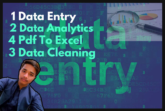 Work as data entry operator, data analysis or data cleaning by Danish_design28 | Fiverr