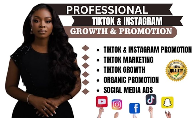 Promote tiktok, grow instagram and tiktok followers with organic growth ...