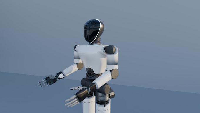 Ue5 hero cyberpunk model, 3d robot pilot, unity game model, scifi mech ...