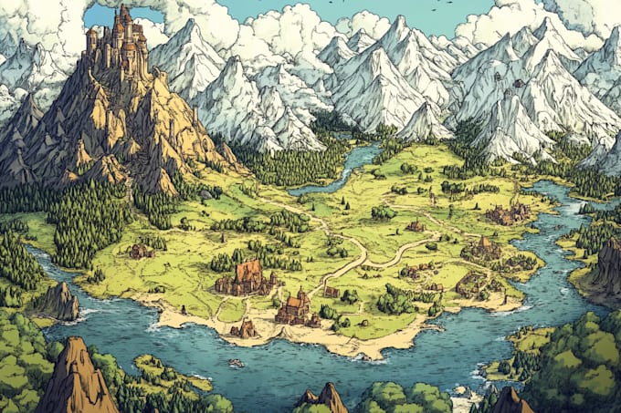 Create fantasy maps of world, region for your rpg game by Belle_onyx ...