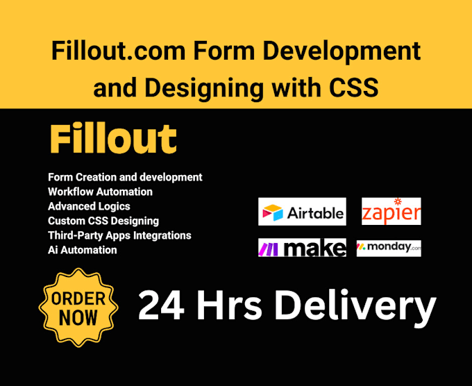 Create and design fillout form with custom designing and css by Mudasirsaho | Fiverr