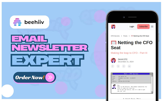 Build beehiiv ai newsletter beehive landing page by George_joshua | Fiverr