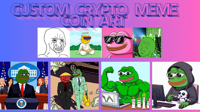 Design memes posts for meme coins, crypto meme arts, utility token ...