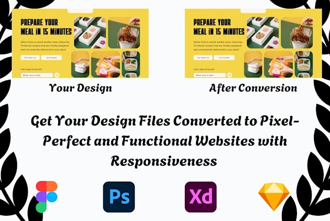 Convert psd, xd, figma, sketch to pixel perfect responsive html css js angularjs by Haleem ...