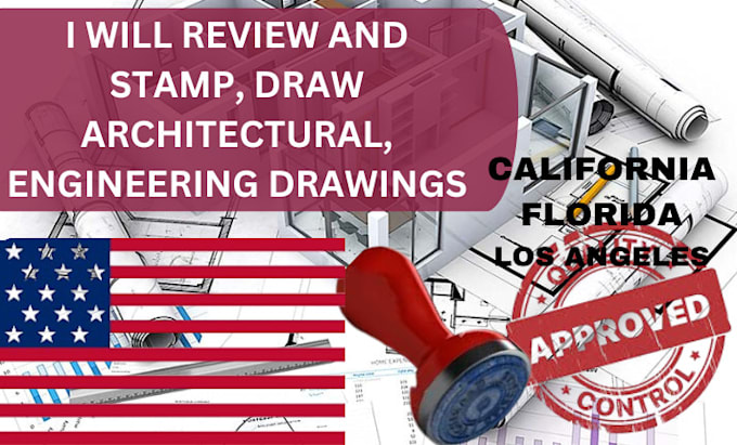 Review, stamp architectural drawing, mep, hvac construction plan for ...