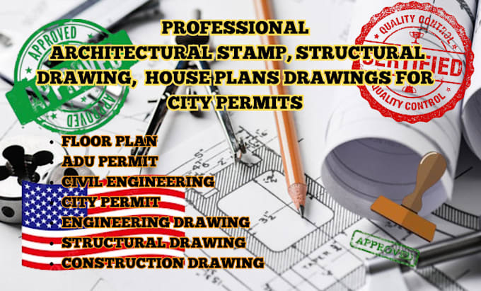 Review, stamp architectural drawings, site plans for city permits in ...