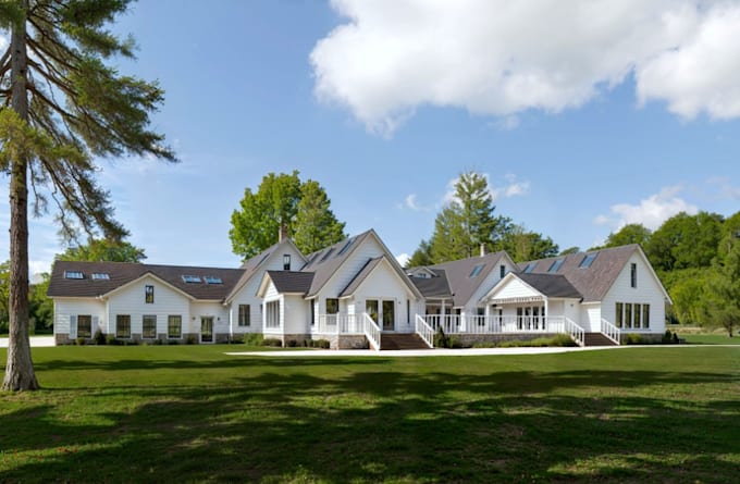 Refurbish 3d modern ranch house,garden exterior,interior design,gable ...