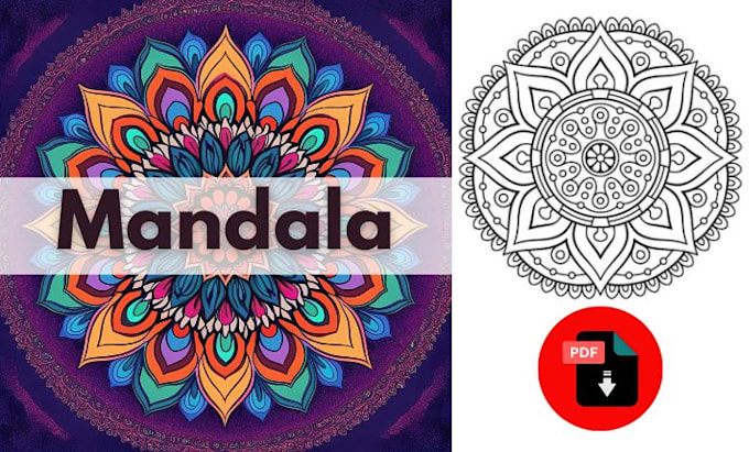Build variety of beautiful mandala coloring pages by Mahliz | Fiverr