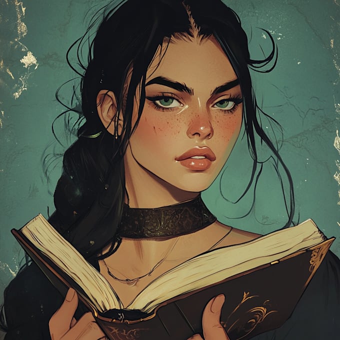 Draw anime art illustration, original character, fan art, by Jillian ...