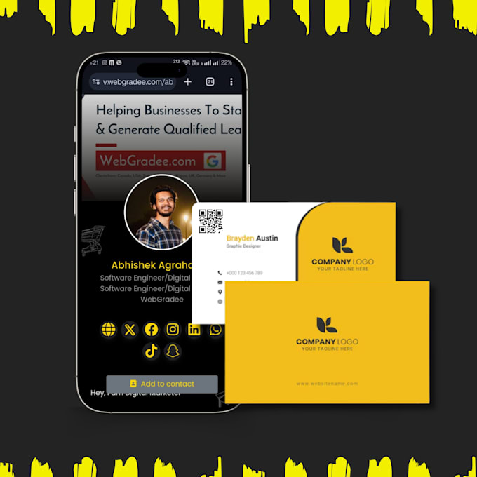 Create clickable digital virtual business card by Codeeverest | Fiverr