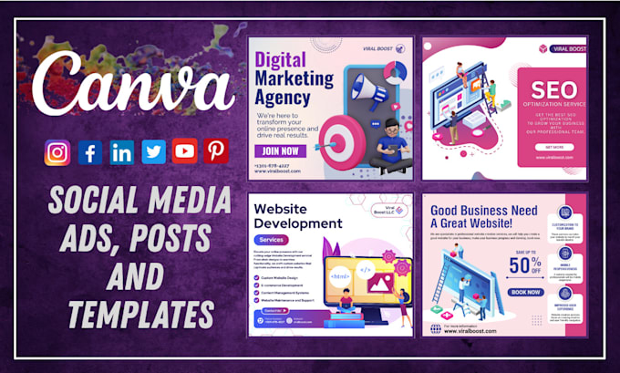 Design social media posts, ads, editable canva templates by Mtouqeer4u ...