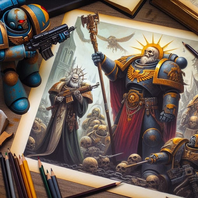Draw warhammer 40k figures by Timton4 | Fiverr