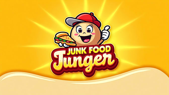 Do awesome junk food logo mascot design with express delivery by ...