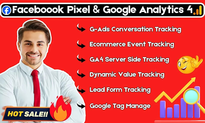 Setup or fix facebook pixel, conversion api, ga4, and google ads tracking by B2bleadbank | Fiverr