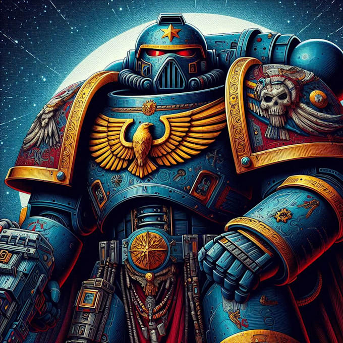 Make a stunning warhammer 40k character art by Tristakley | Fiverr