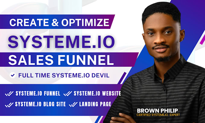 Design systeme io sales funnel landing page systeme io website systeme ...